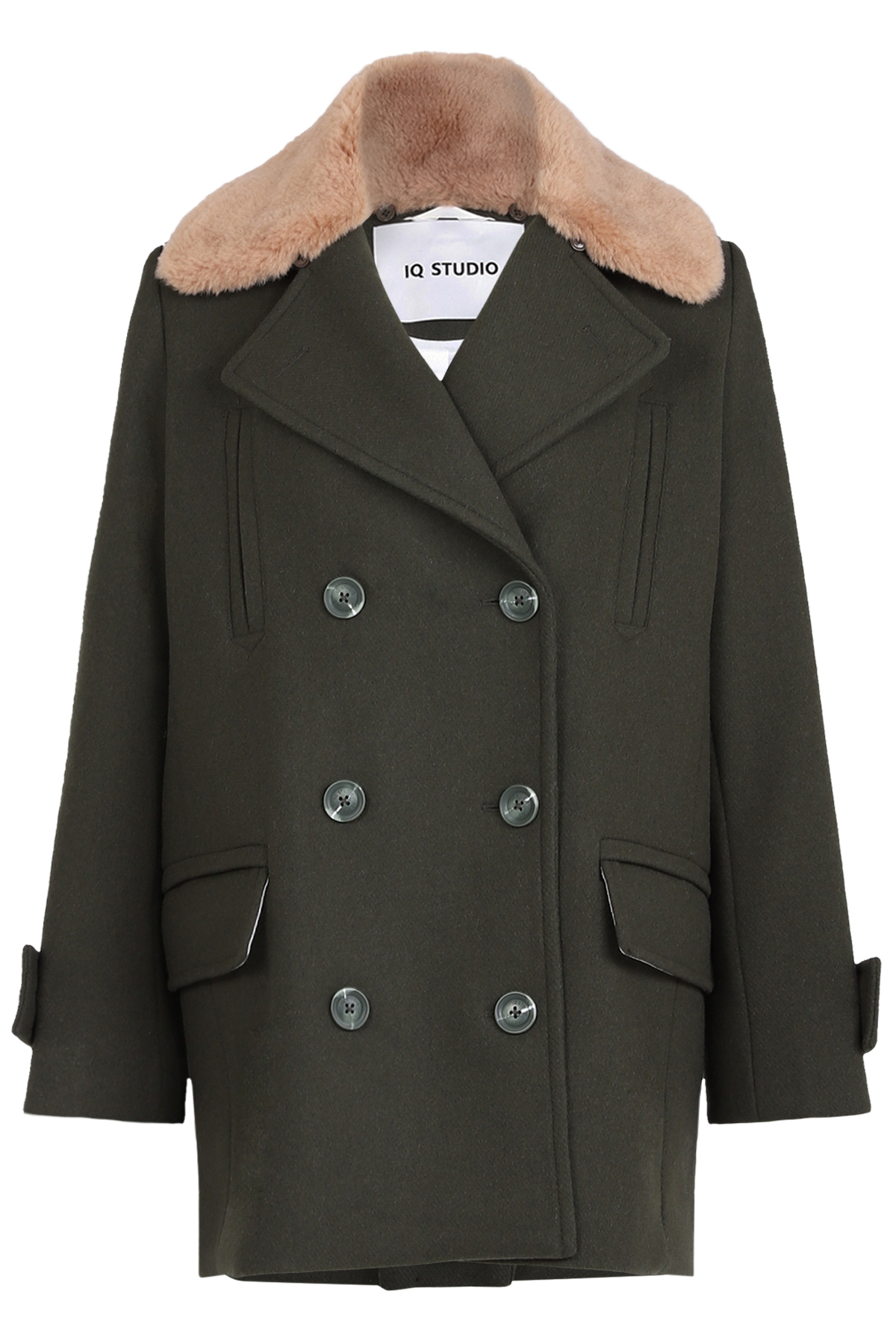 Oversized Caban Jacke mit Wollkragen | IQ Studio | IQ Studio